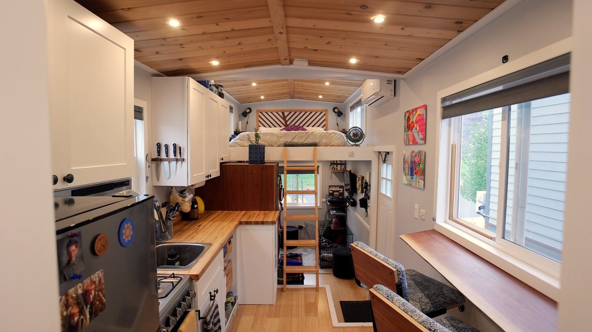 Tiny House Expedition - Split-Level Tiny House: Couple traveled with it ...