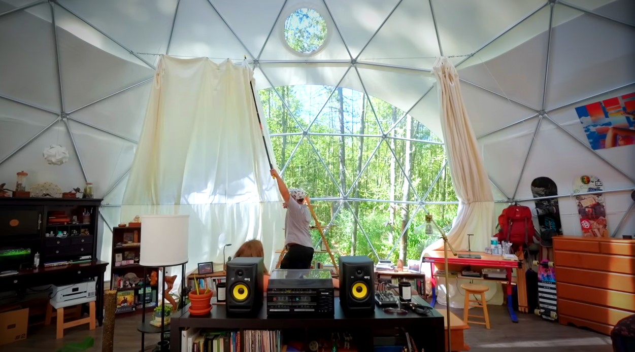 Tiny House Expedition - Their Enchanting Dome Home in Woods